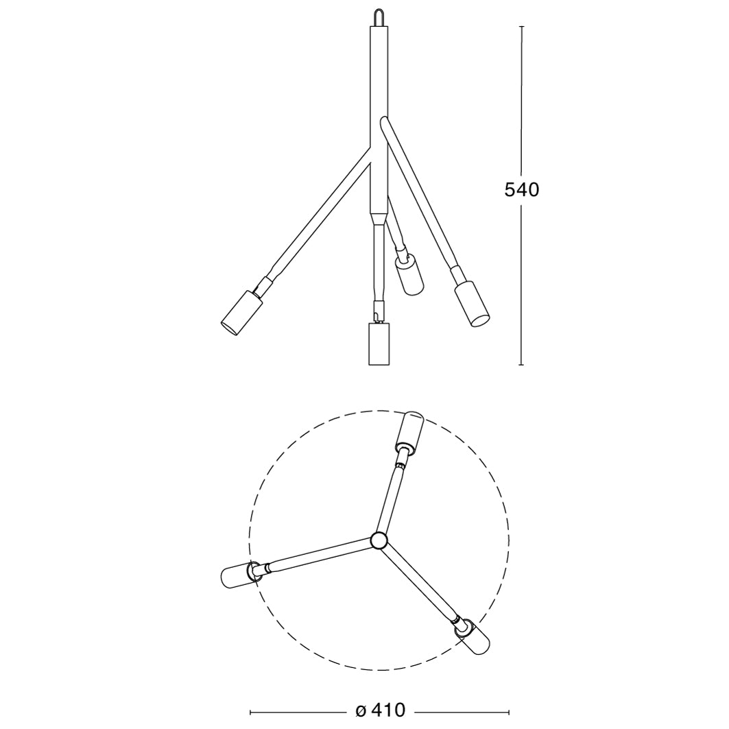 Kvist 4 Taklampa - Flera färgval – Svenska Designlampor