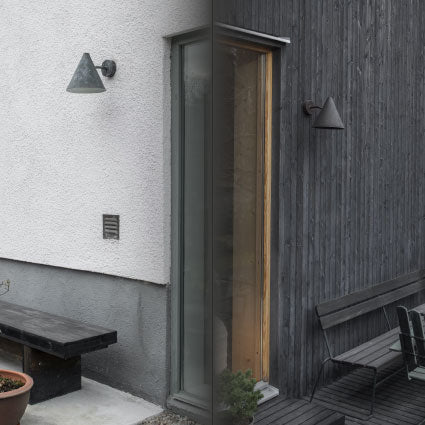 Tratten - Utelampa vägg | 3 färgval – Svenska Designlampor